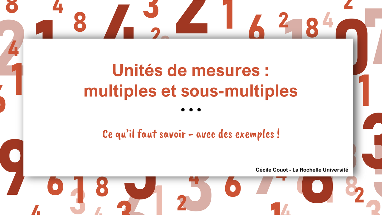 POD - Remise à niveau en maths - 1-1- Unités et conversions - Unités De ...