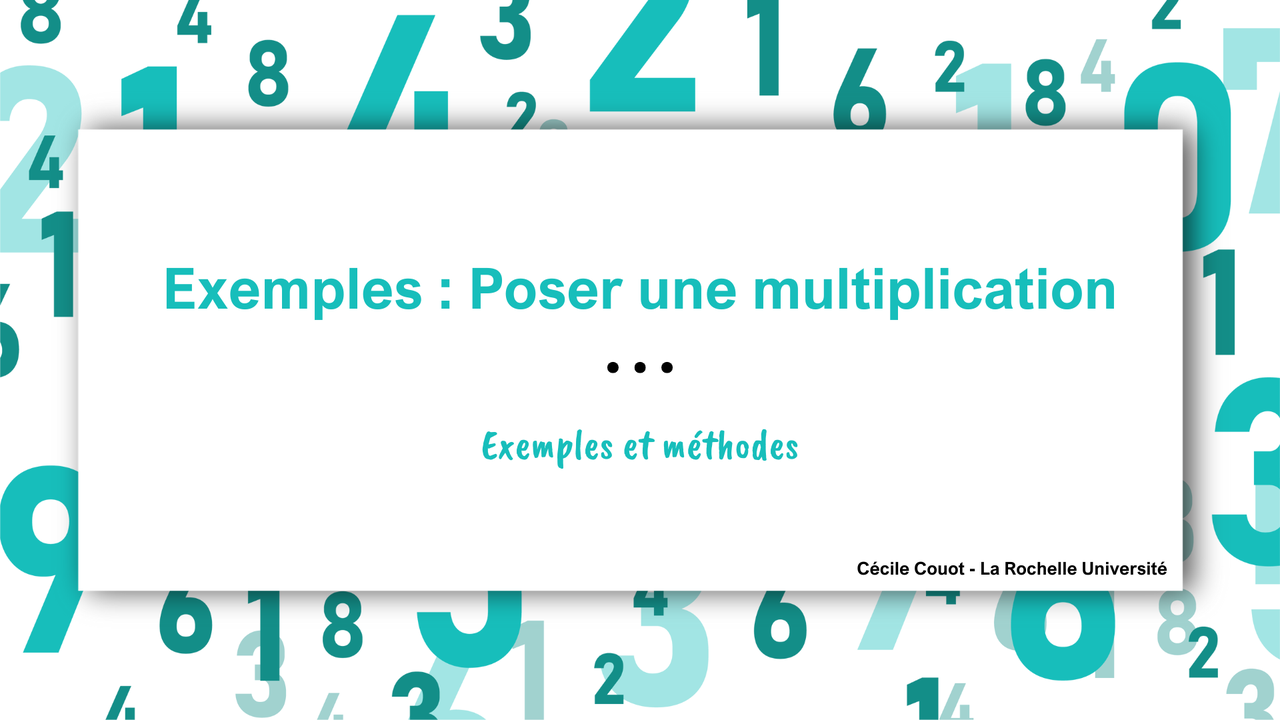 POD - Exemple : Poser Une Multiplication
