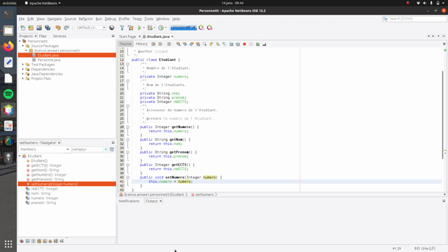 POD - [Java] [Td-01] 2.3.3 Classe Etudiant (Mutate…