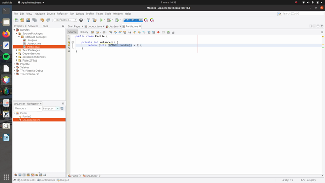 POD - [Java] [Td-08] 4.C.1 Partie